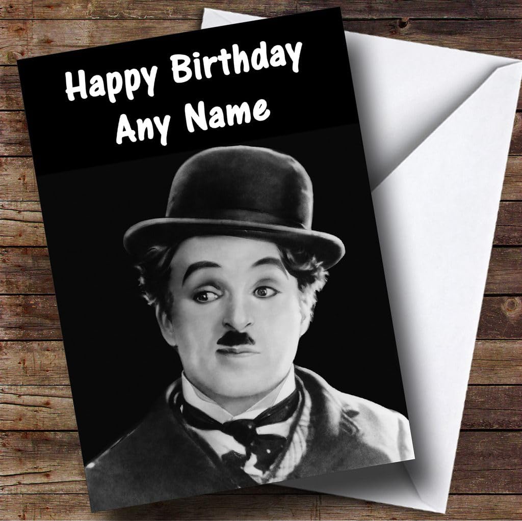 Charlie Chaplin Personalised Birthday Card : Amazon.co.uk: Stationery ...