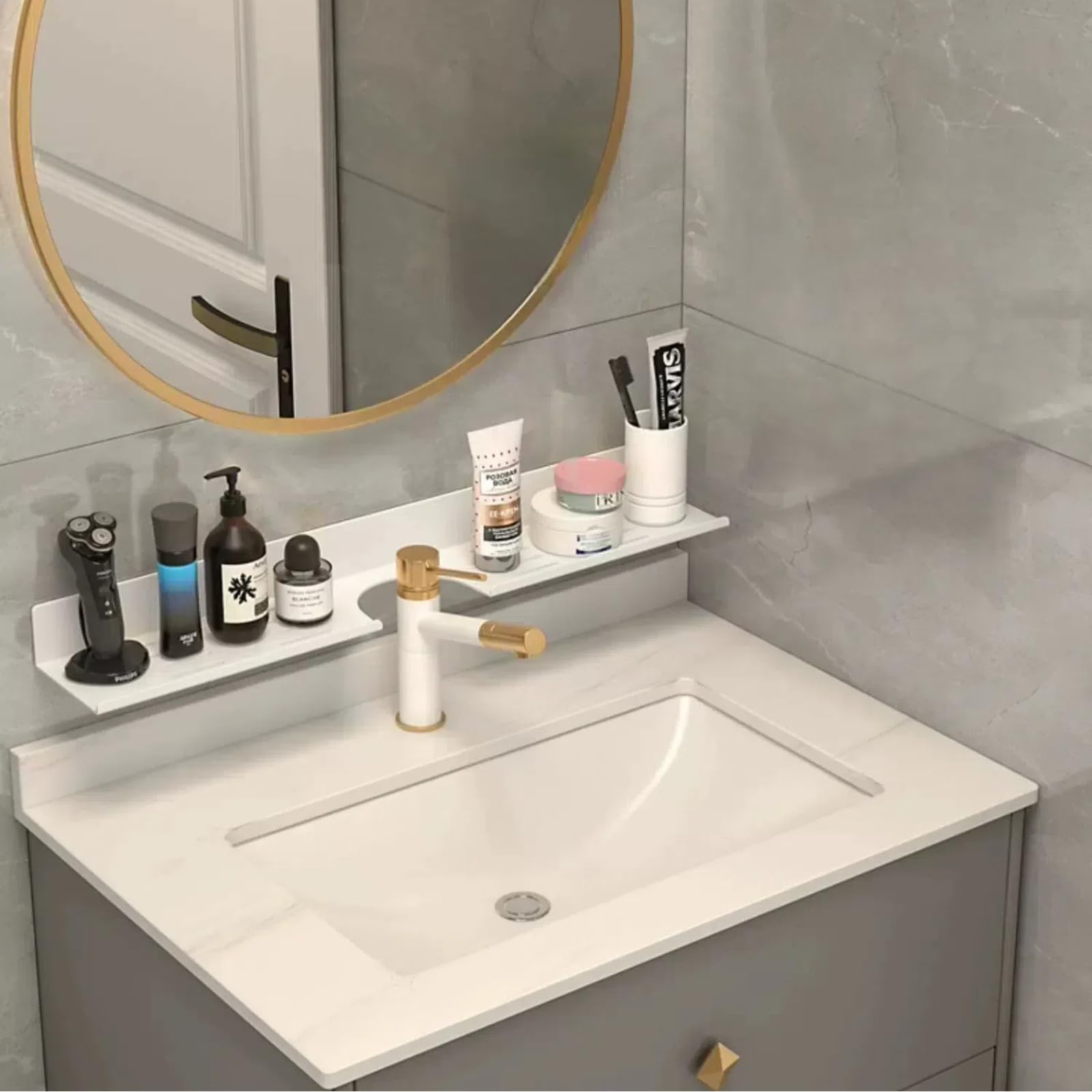 Amazon.com: Bnrkmeb 20-Inch Stainless Steel over the Sink Shelf ...