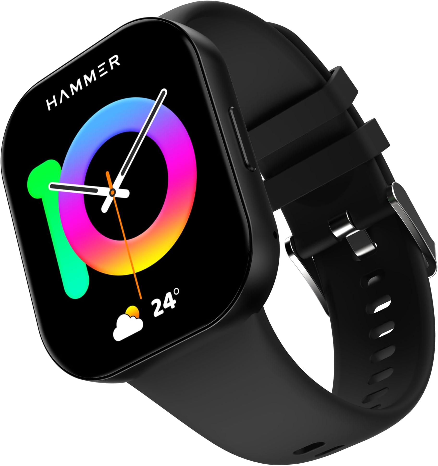 HAMMER Robust 1.96" AMOLED Smart Watch for Men with BT Calling, 410 * ...