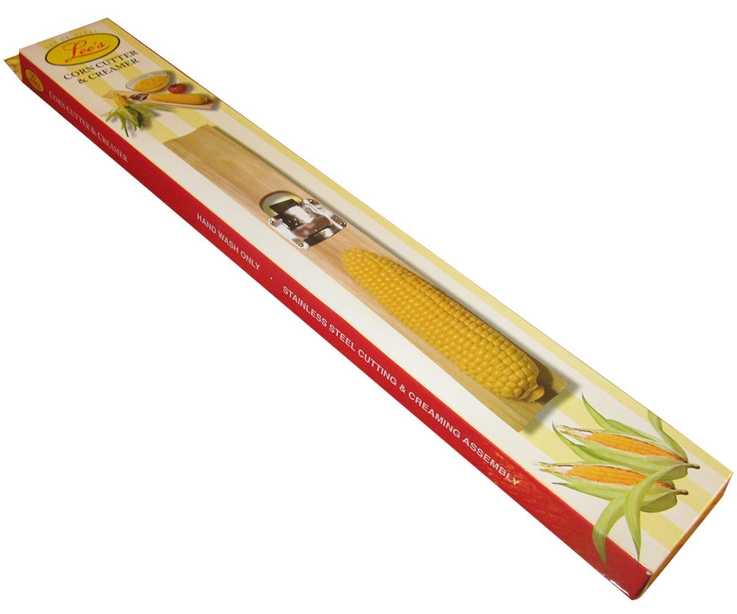 Harold Import Company Lee Adjustable Wooden Corn Cutter, Steel