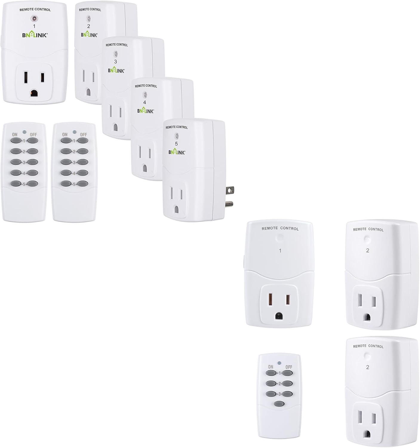 BN-LINK Mnini Wireless Remote Control Electrical Outlet Switch for ...