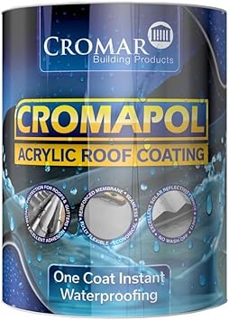 CROMAR Cromapol Acrylic Roof Coating – Mid Grey Fibre Reinforced Liquid ...