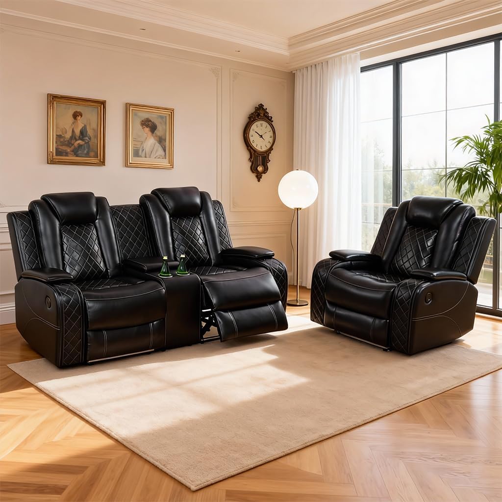 Amazon.com: COMHOMA Power Living Room Furniture Sets,Electric Recliner ...