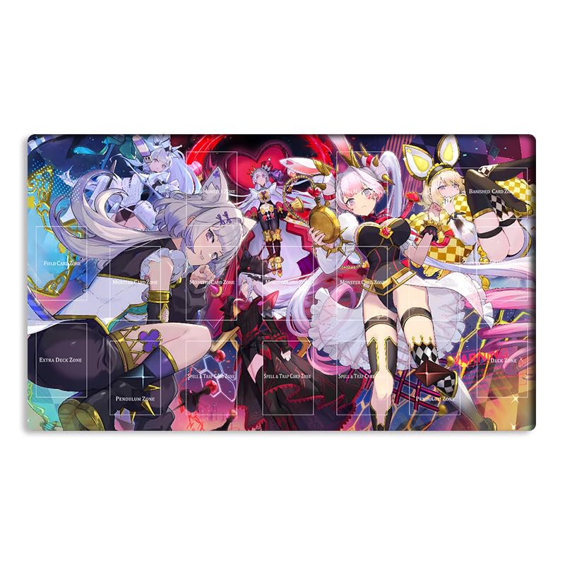 Amazon.com: Mlikemat New Playmat Malice P White Rabbit TCG OCG CCG Trading Card Game Mat Mouse ...