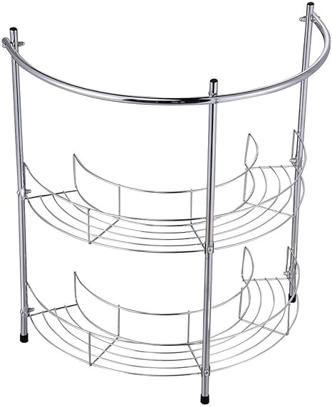 Pilot Imports Under Basin Chrome Bathroom 2 Tier Sink Storage Rack Unit ...