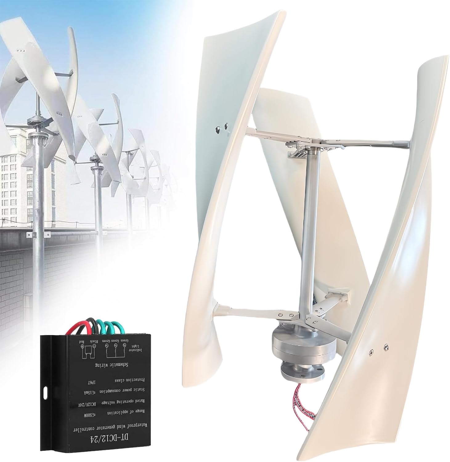 Amazon.com: Wind Turbine Generator, 10000W 3 Blades Low Rpm Windmill ...