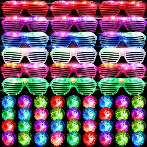 Amazon.com: 72 Pieces Led Light Up Toys Party Favors Light Up Party ...