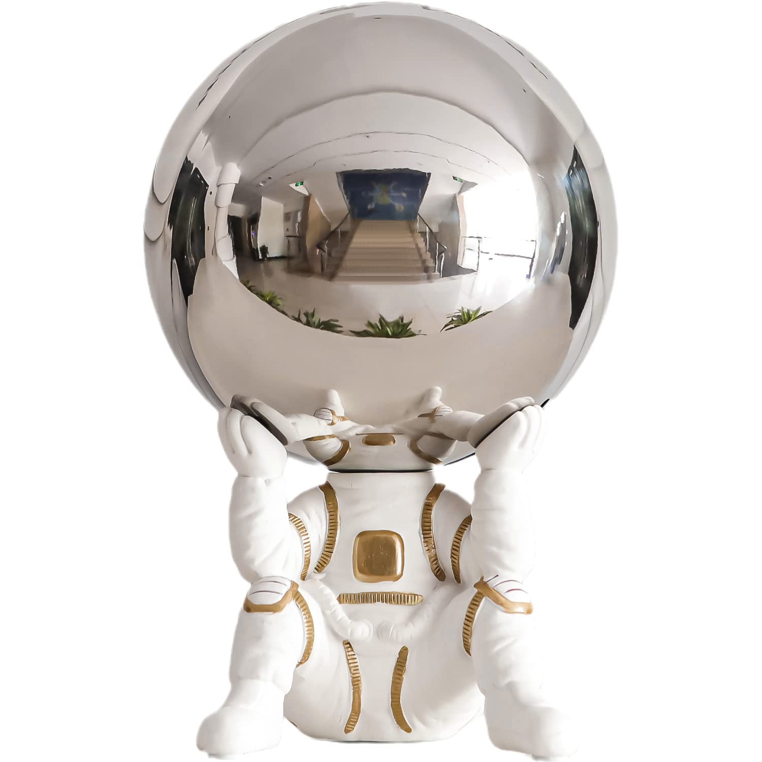 Amazon.com: ARTLOVIN Creative Planet Astronaut Sculptures with Silver ...