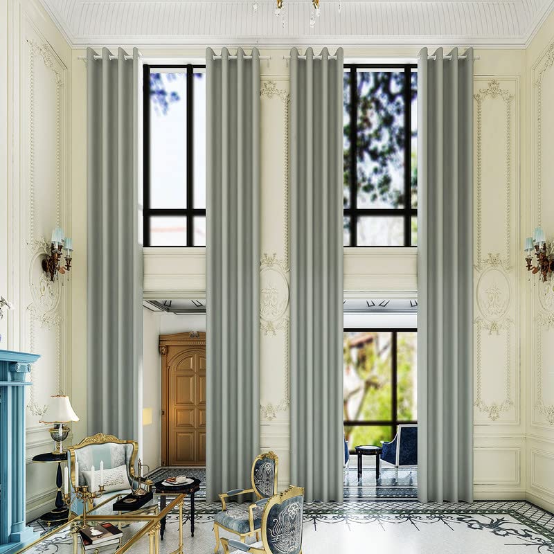 Extra Long Blackout Curtains - 2 Story High Living Room Drapes - Tall ...