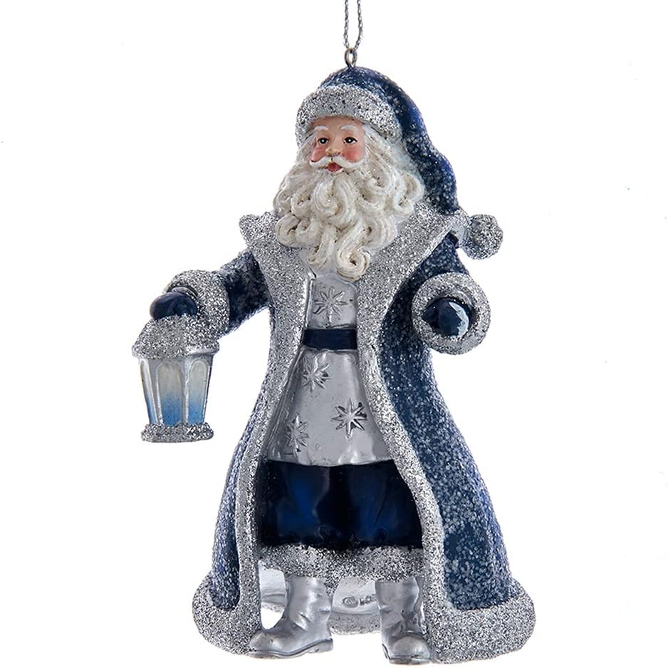 Amazon.com: Noble Gems Nautical Santa Glass Christmas Ornament NB1487 ...