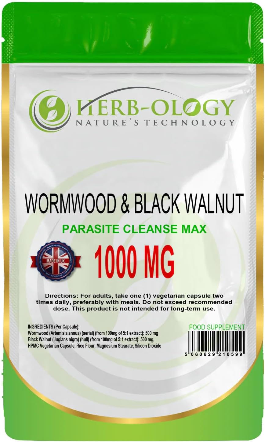 HB Wormwood | 120 Wormwood Black Walnut Capsules - 500mg Worm Wood Herb ...