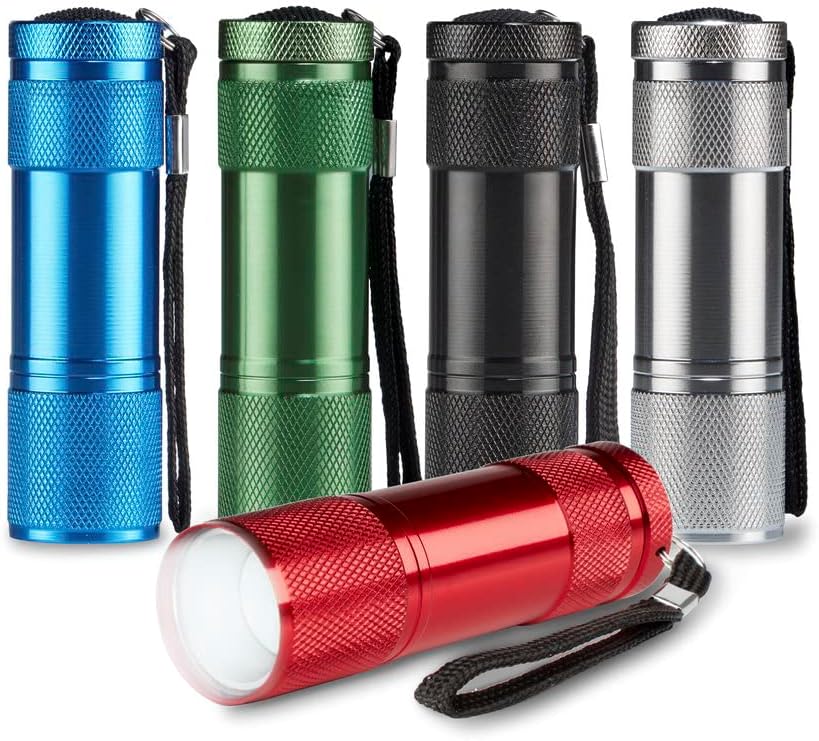 Burwells 5x Mini LED Torch - Super Bright COB LED Aluminium Torches ...