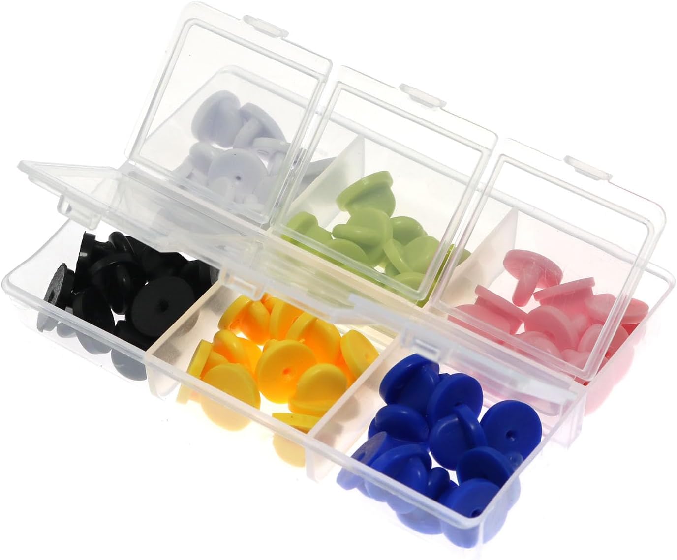 Amazon.com: Maxmoral 60PCS Rubber Pin Backs PVC 10x7mm Collar Pin ...