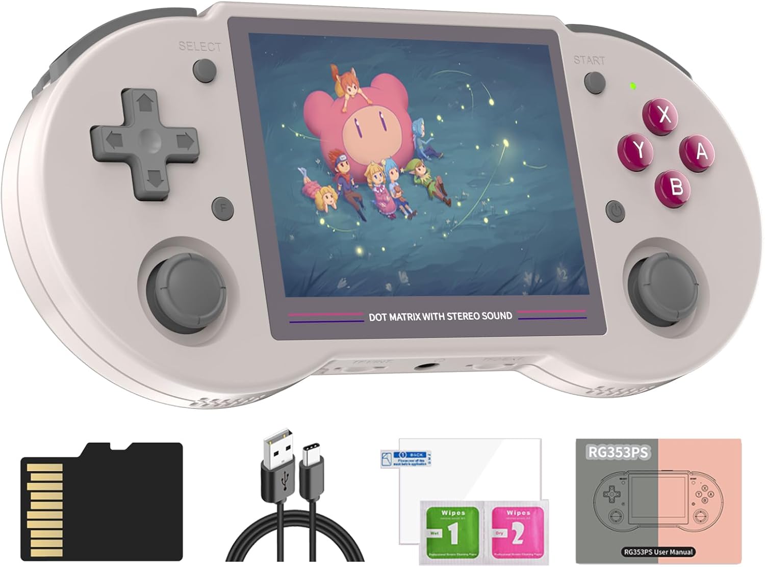 Amazon.com: RG353PS Handheld Game Console Linux System 3.5-inch IPS ...