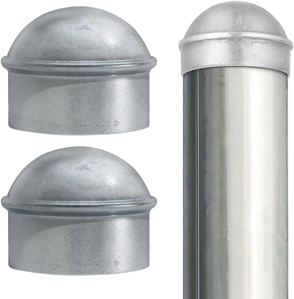 2PCS Chain Link Fence Post Cap, Fit 1-3/8" OD Post/Pipe, Durable Hot ...