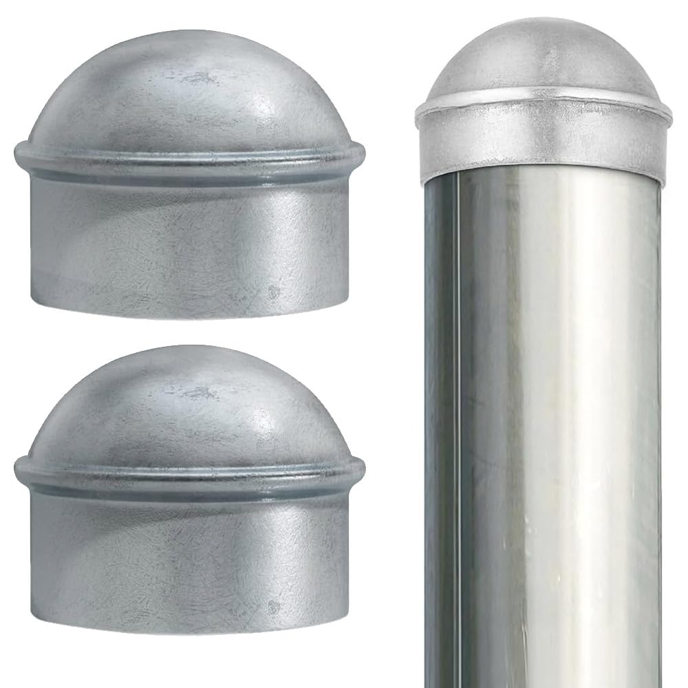 2PCS Chain Link Fence Post Cap, Fit 1-3/8" OD Post/Pipe, Durable Hot ...