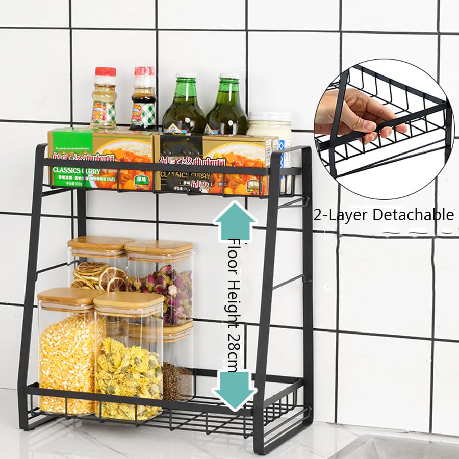 Haimusan 3-Tier Spice Racks, Kitchen Counter top Spice Rack Organizer ...