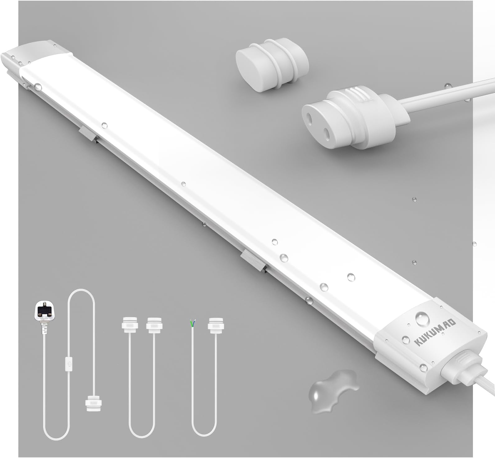 BERIXDEEP LED Batten Light 6500K Daylight, Linkable LED Fluorescent ...