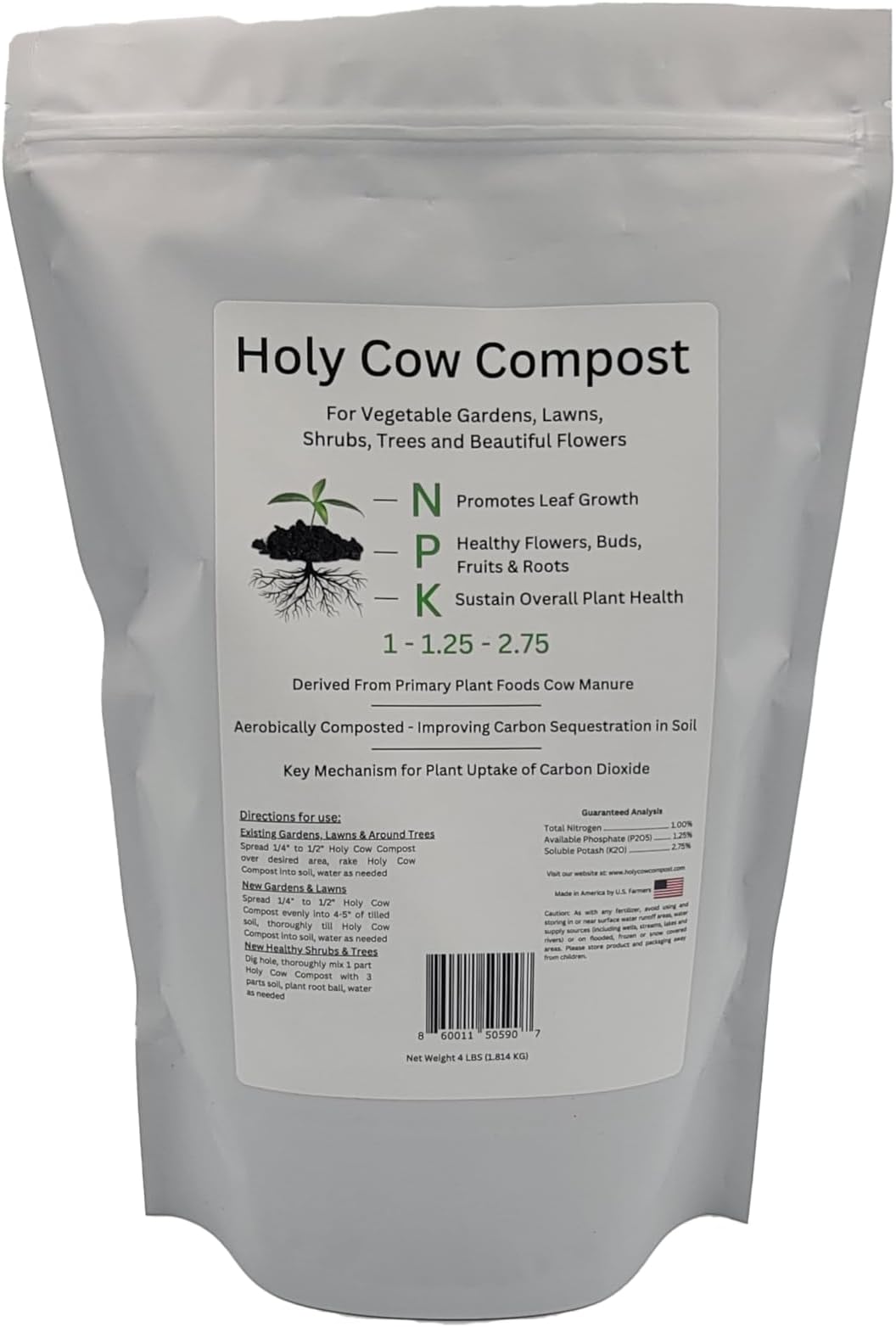 Amazon.com : Black Kow Nitrogen Phosphate Composted Cow Manure ...