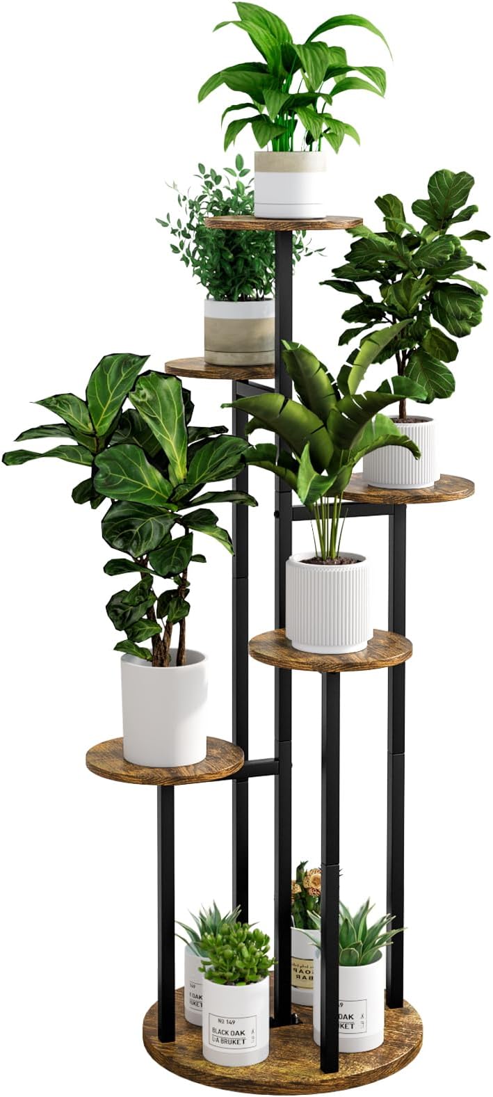 Amazon.com: STLOVe Plant Stand Indoor, 6 Tire 7 Potted Wood Metal ...