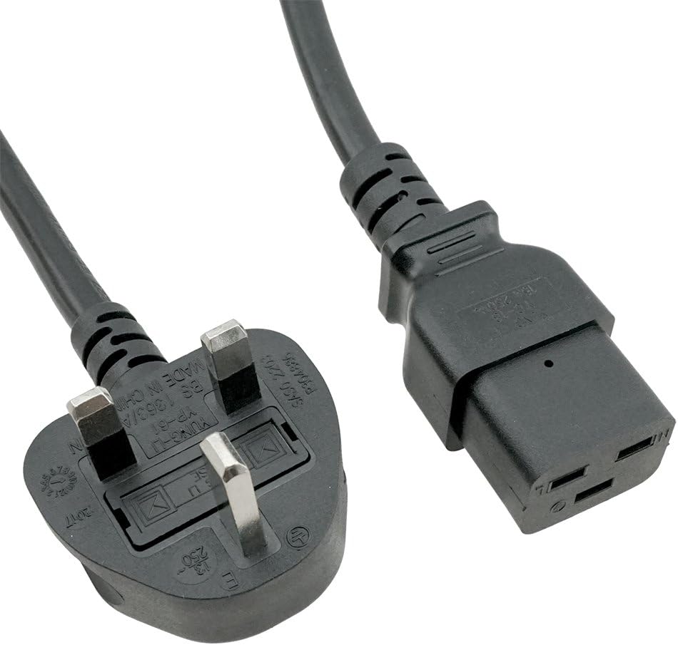 Amazon.com: ACP1038 BS1363 UK Standard Plug to IEC C19 10 Foot (3.05 ...
