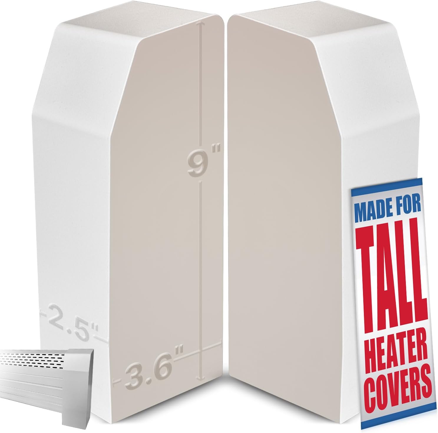 Amazon.com: [2 Pack] TALL End Caps For Oversized Baseboard Heater ...