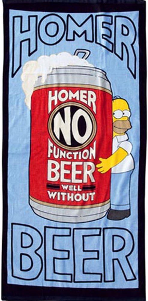 United Labels - Simpsons Beach Towel Homer Beer 75 x 153 cm : Amazon.co ...