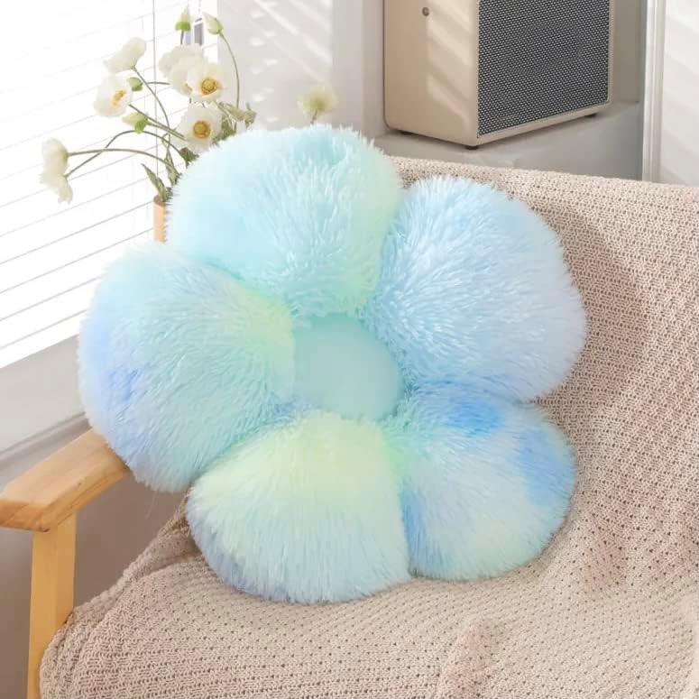 Amazon.com: UGEYAO Faux Fur Flower Pillow,Flower Shaped Throw Pillow ...