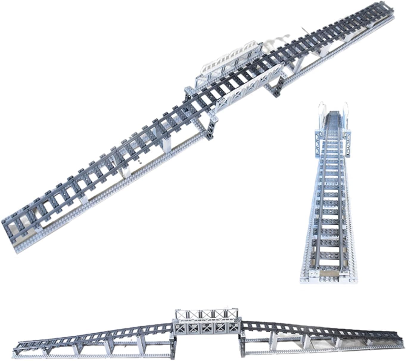 Amazon.com: 202 Pcs City Train Tracks Building Block Set Compatible ...