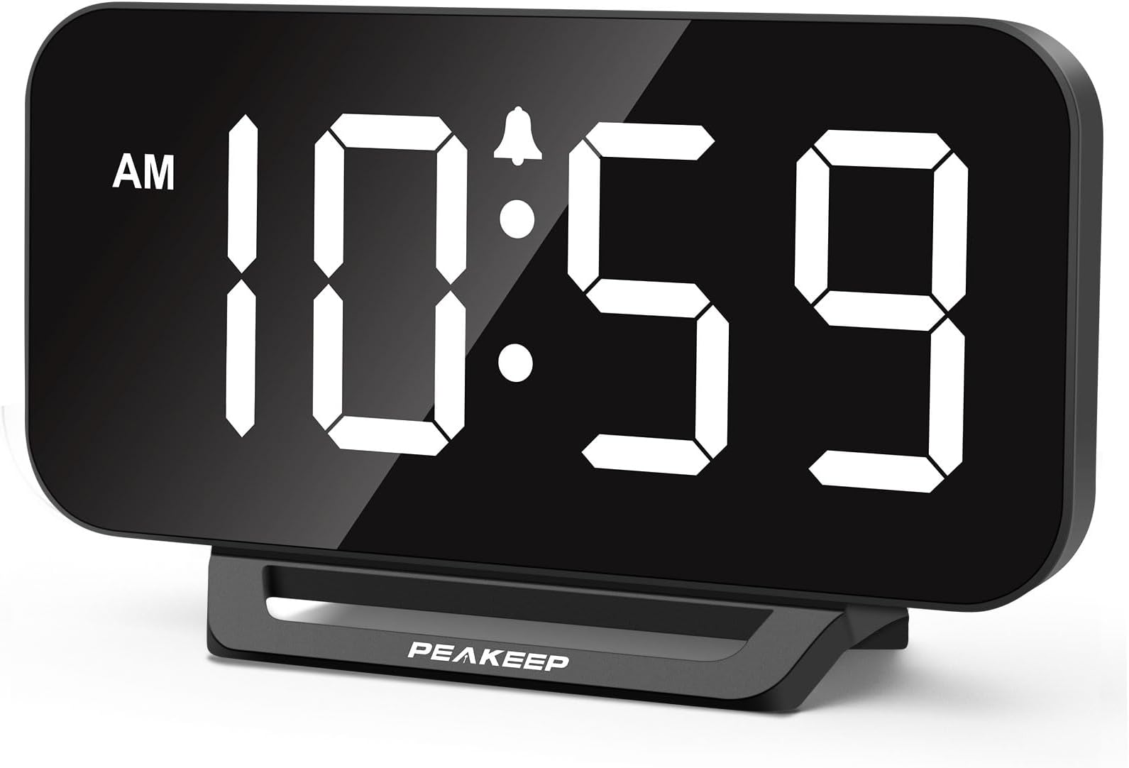 Amazon.com: Peakeep Small Digital Alarm Clock for Bedrooms, Loud for ...