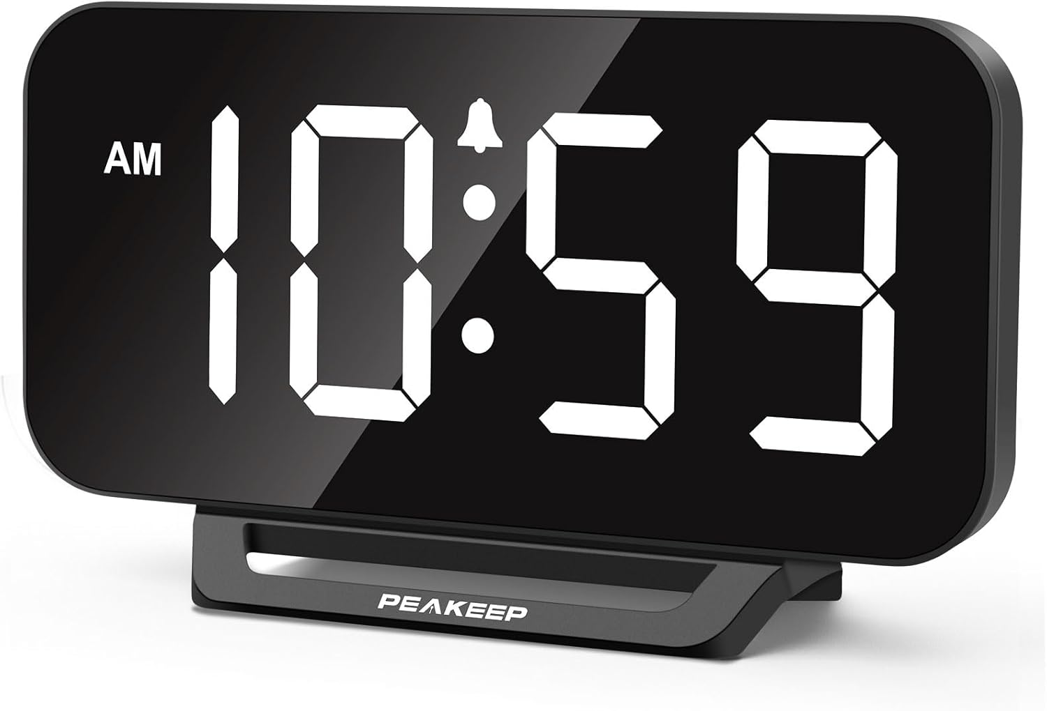 Amazon.com: Peakeep Small Digital Alarm Clock for Bedrooms, Loud for ...