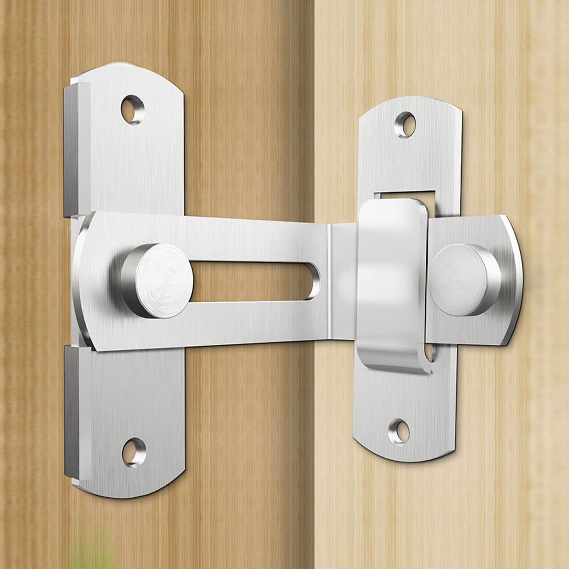 Snapklik.com : BANGSHOU Stainless Steel Flip Door Sliding Latch, 90 ...