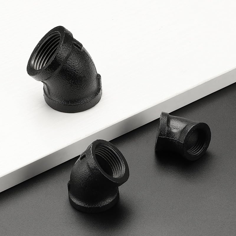 Snapklik.com : 1" Black Pipe Fittings 45 Degree Elbow - Home Expert 10 ...