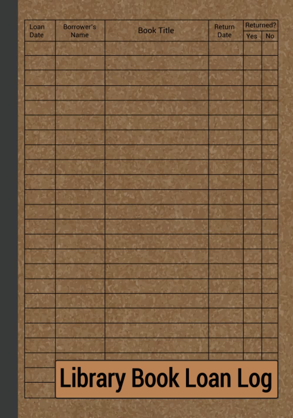 Amazon.com: Library Book Loan Log: Beautiful Library Loan Log Book ...