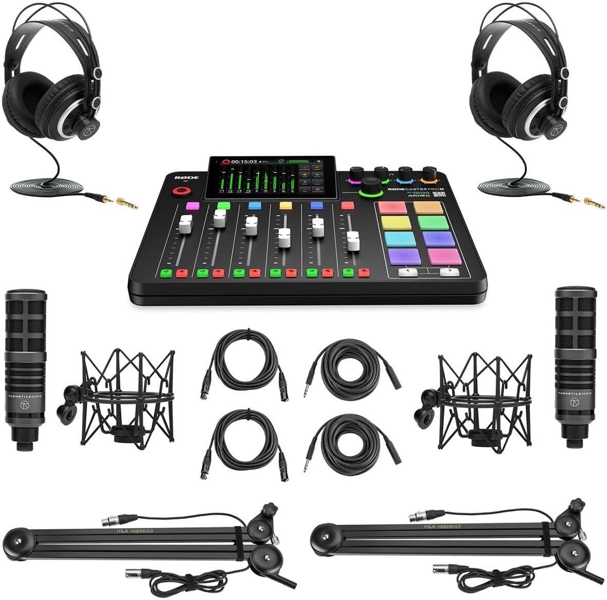 Amazon.com: Rode RODECaster Pro II Production Studio Console, Bundle ...