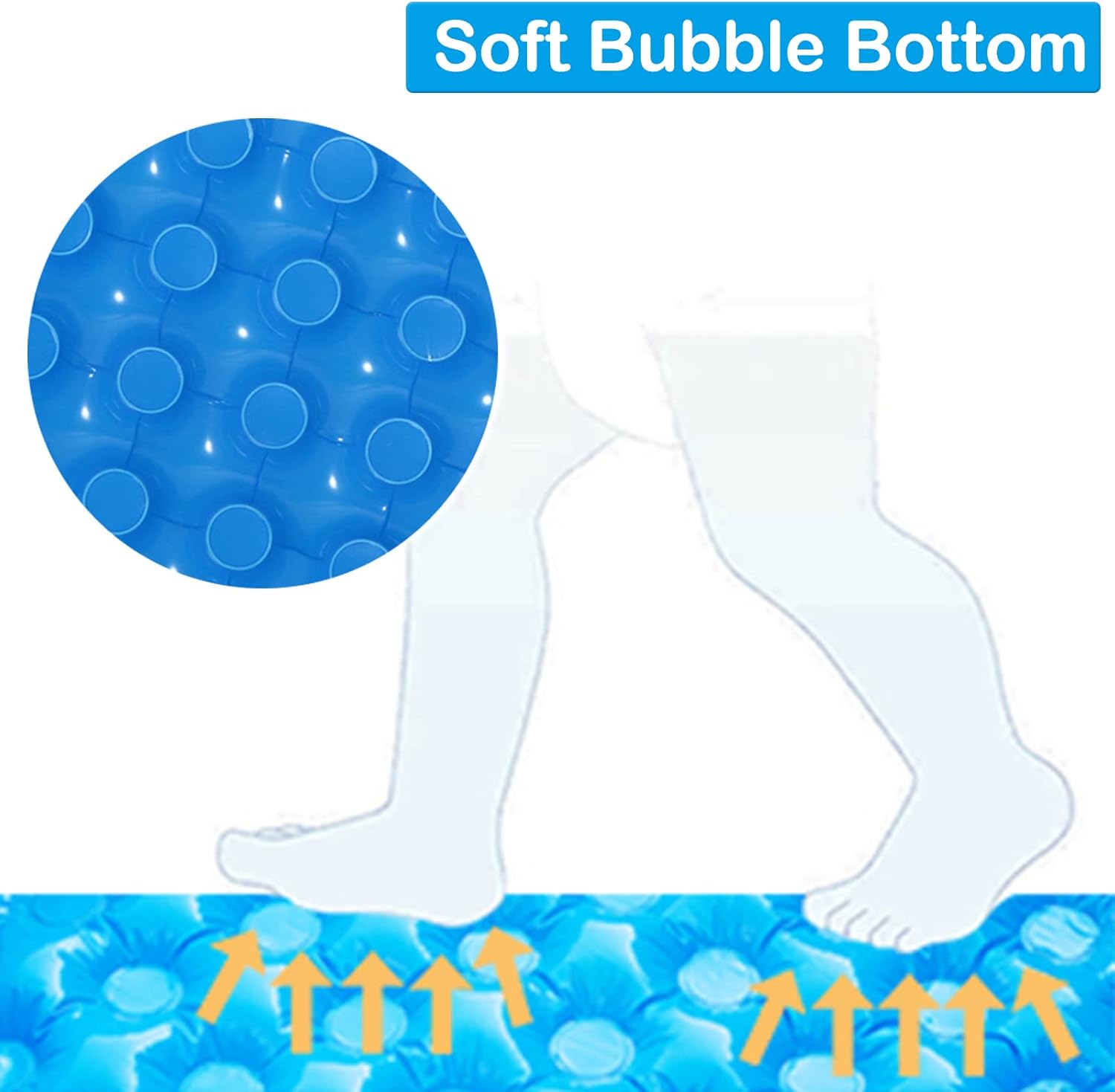 Paddling Pools for Kids, 51in Inflatable Baby Swimming Pool, 3 Ring ...