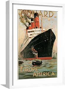 Amazon.com: ART.COM Wall Art Print Vintage Travel Poster for Cunard ...