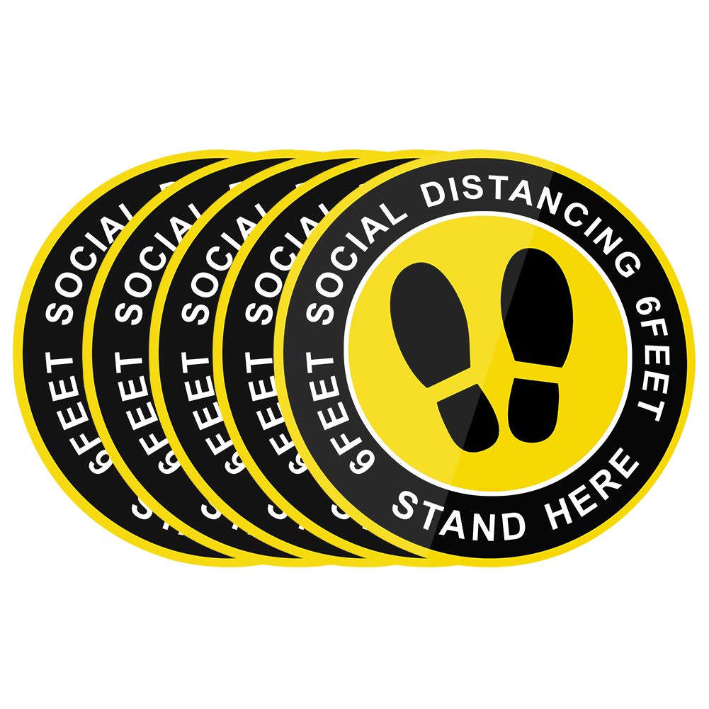 Buy WIOR Social Distancing Floor Decals 8 Inch, 30 Pack Social Distance ...