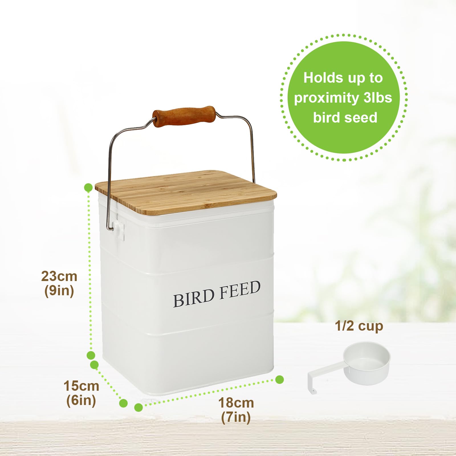 Metal Bird Seed Storage Containers