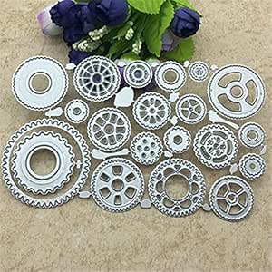 Amazon.com : Gears Cogs Wheels Metal Cutting Dies Scrapbooking Album ...