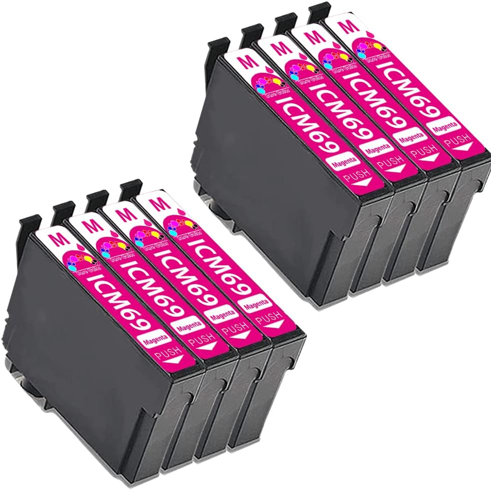 Amazon.co.jp: IC69 互換インク8本セット(ICM69マゼンタ*8) 大容量 残量表示機能付 ICチップ対応（安心2年パック/注文後1日以内に配送） 対応機種PX-045A ...