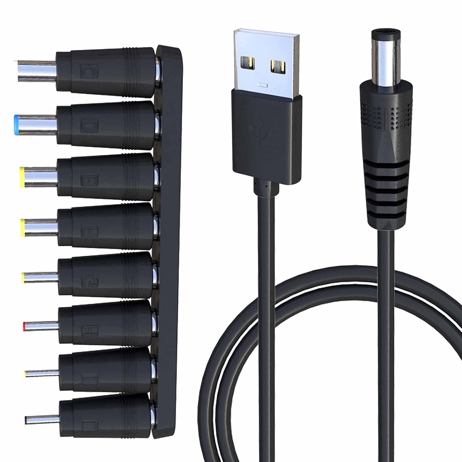 Amazon.com: Goupchn USB to DC Power Cable, Universal 5V DC Jack ...