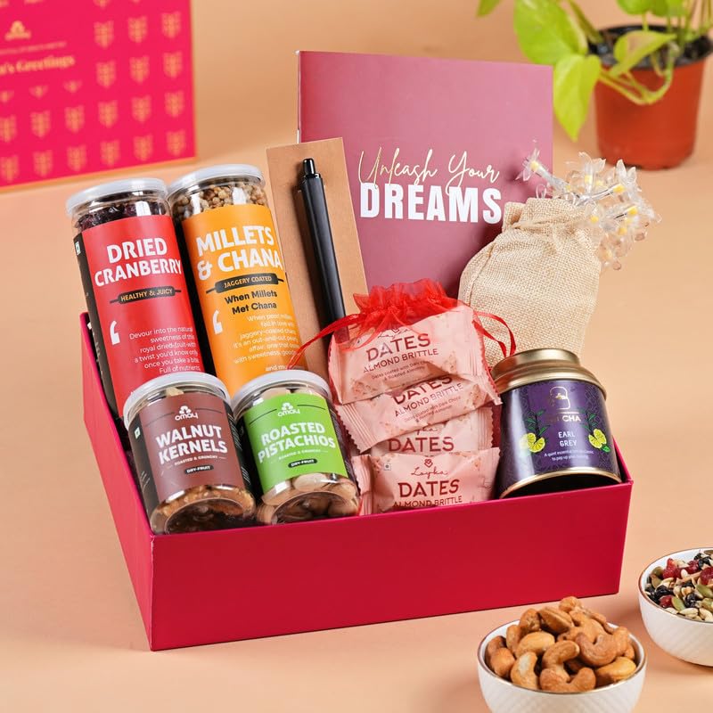 Omay Foods Regal Treats Gift Box I Roasted, Healthy Snacks, Tea I ...