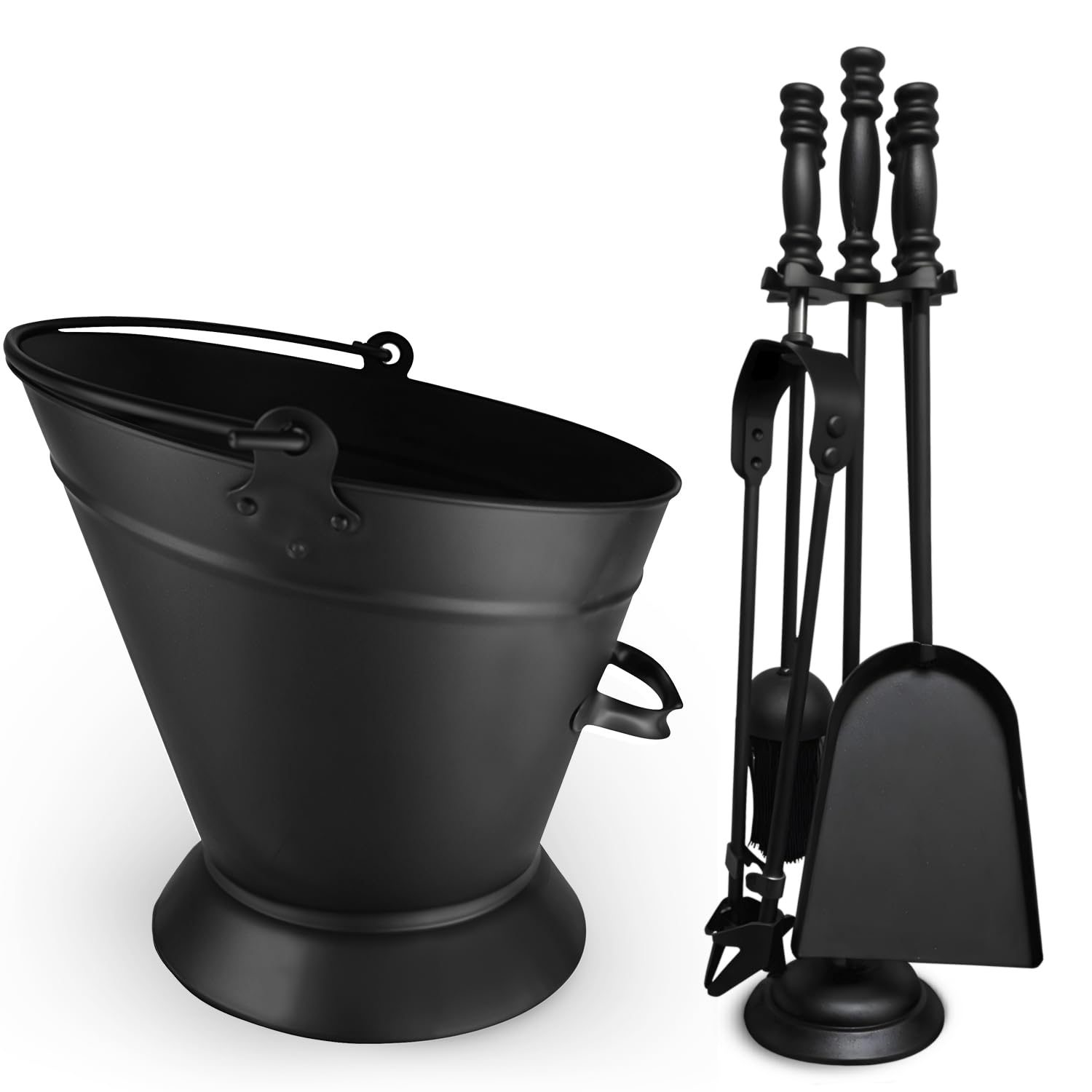 FB Funkybuys 5 Piece Fireside Companion Set for Log Burner ...