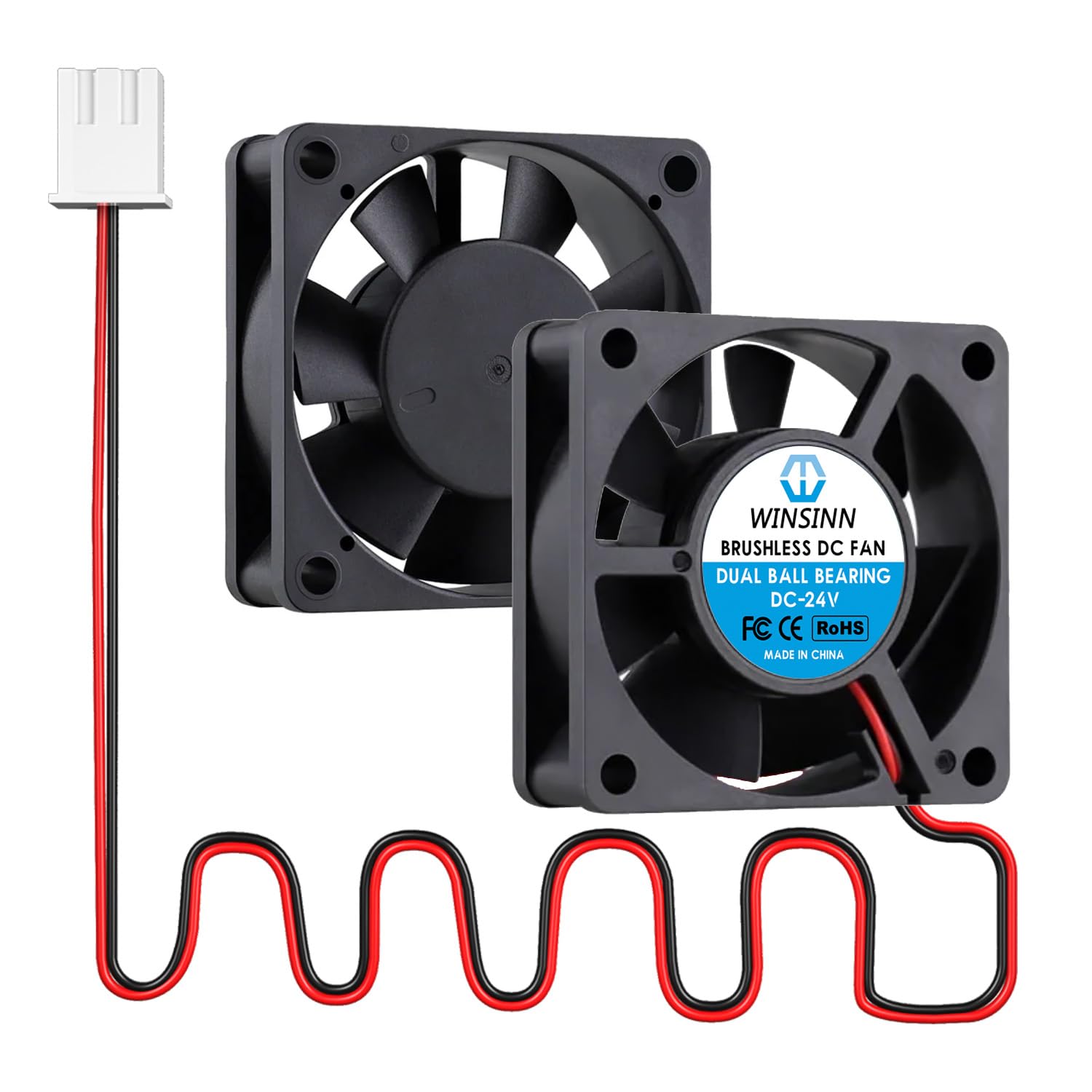 Snapklik.com : WINSINN DC 60mm Fan 24V 6020 Dual Ball Bearing Brushless ...