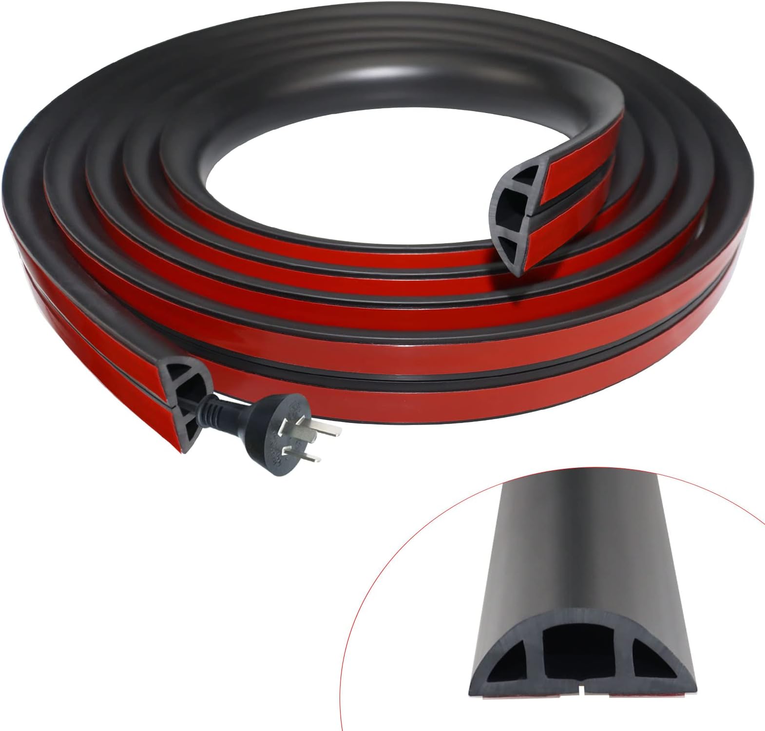 Floor Cable Cover Self-adhesive 3m Floor Cable Protector Flexible PVC ...