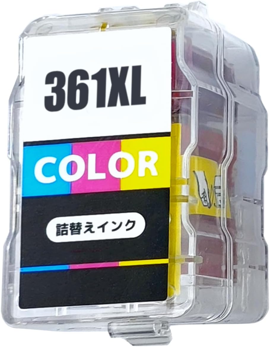 Amazon.co.jp: BC-360XL BC-361XL キヤノン用 詰め替え インクカートリッジ BC-361XL 3色カラー 染料 単品 BC-361XL×1 大容量 対応機種 ...