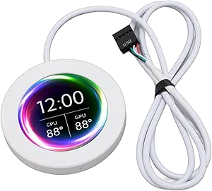 2.1 AIO Computer Temp Monitor, CPU Cooler LCD Display Upgrade Kit, PC Sensor Panel Computer ...