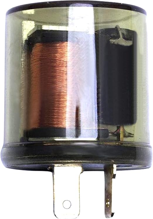 12V Electronic Turn Signal Flasher Relay - LED - 2 Prong - Round Style ...