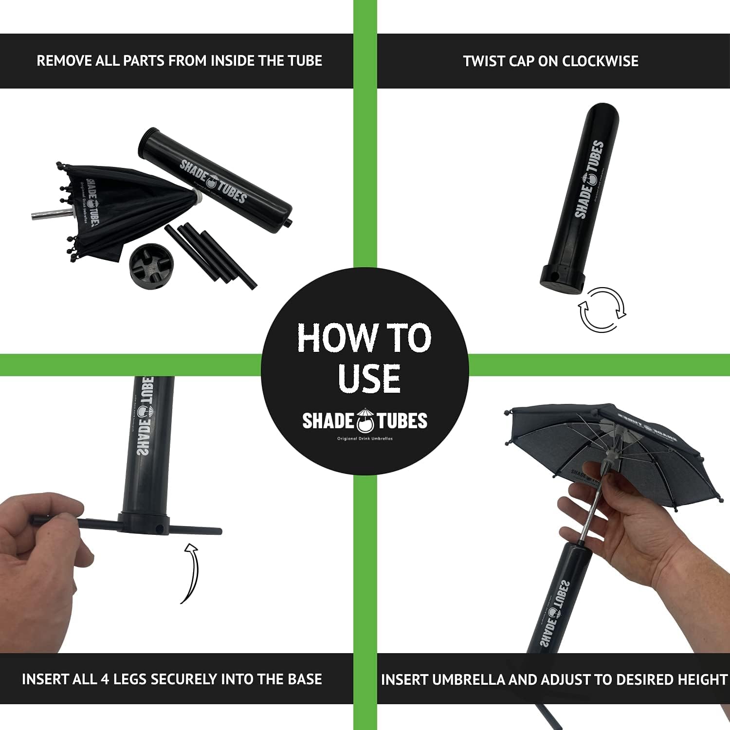 Snapklik.com : Shade Tubes Original Drink Umbrella- 10 Inch Span Phone ...